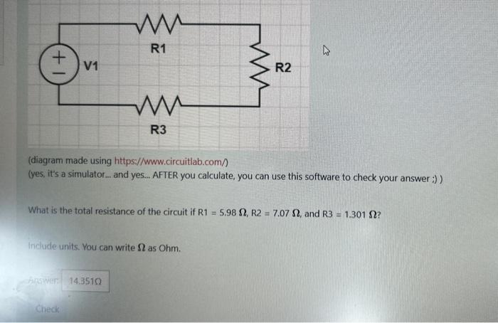 (diagram made using https://www.circuitlab.com/) | Chegg.com