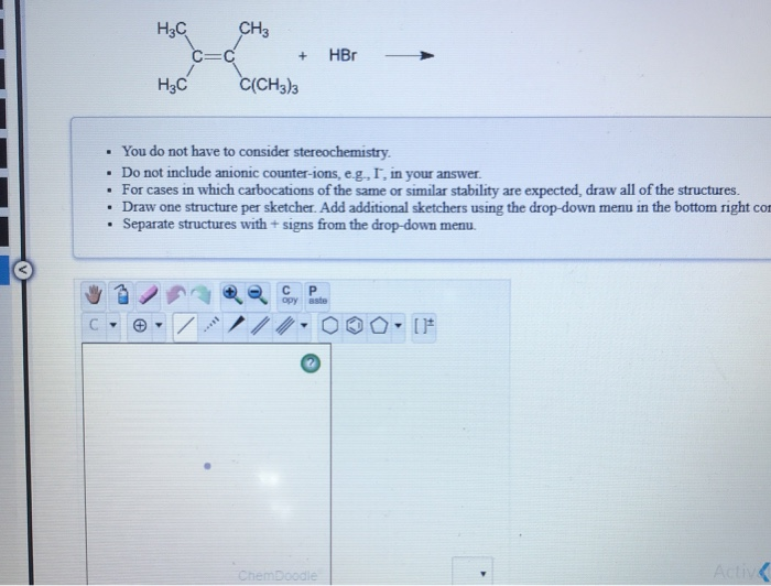 Solved CH3 - CH2 HBr Brits CH3 H₃C HC Electrophilic addition | Chegg.com