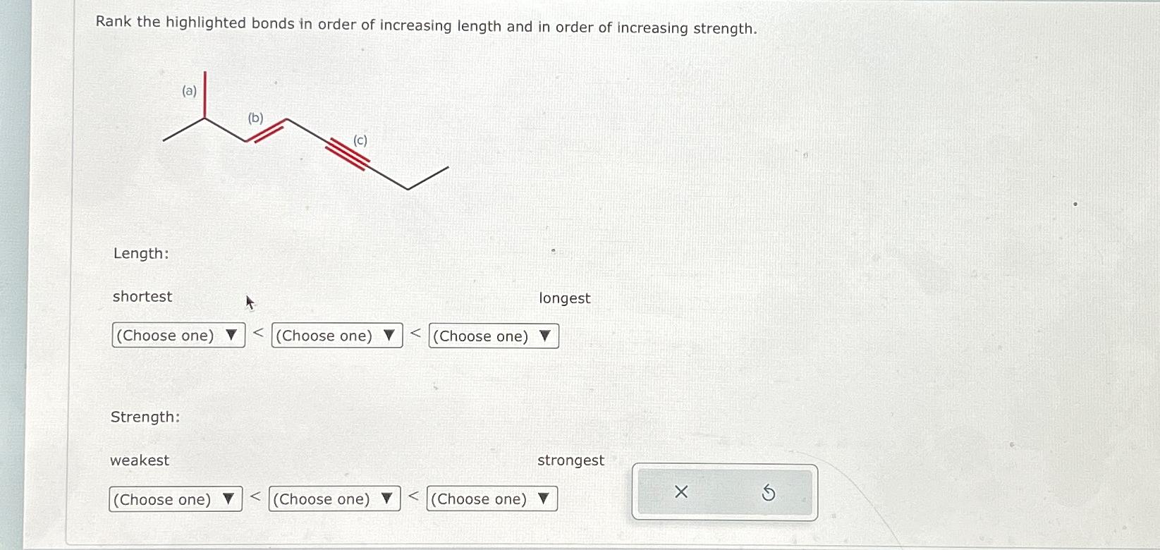 Solved Rank the highlighted bonds in order of increasing | Chegg.com