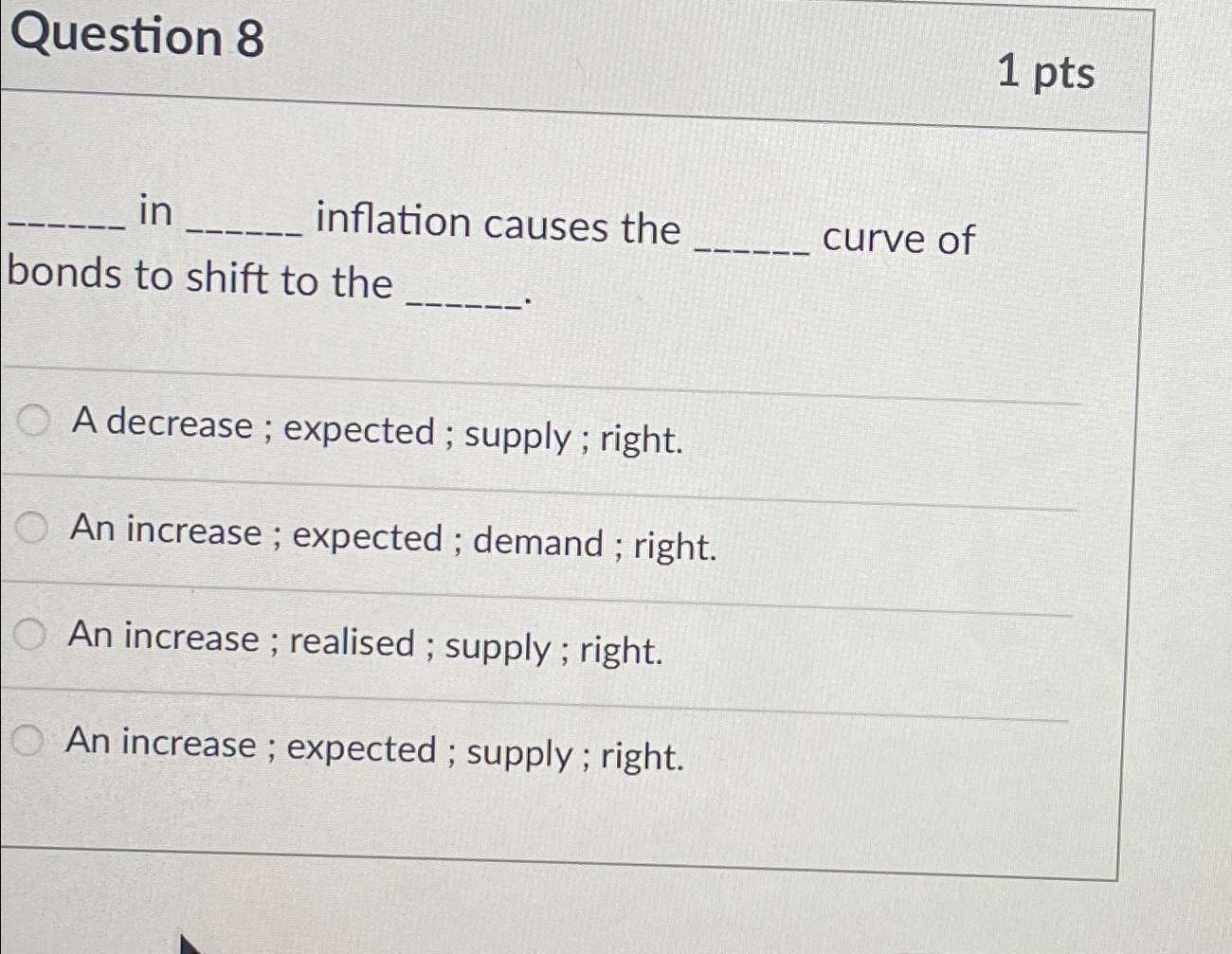 Solved Question 81ptsq, ﻿in q, ﻿inflation causes the | Chegg.com