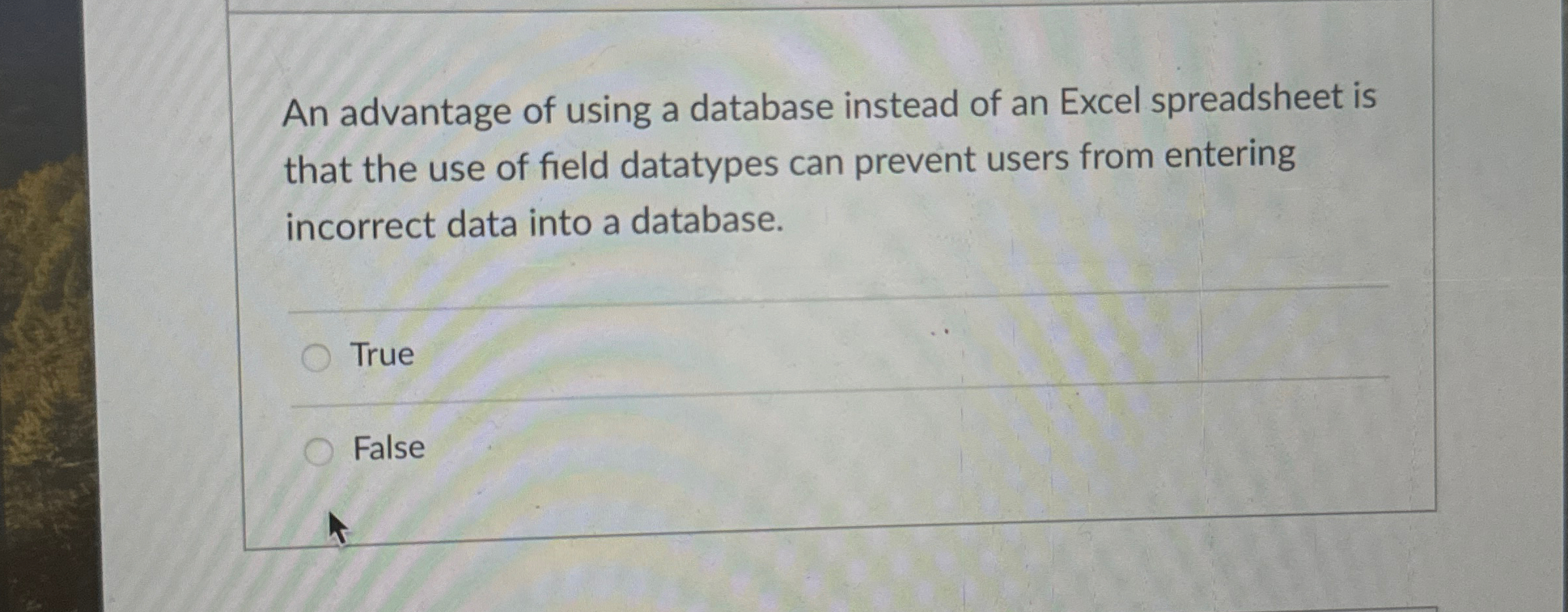 Solved An Advantage Of Using A Database Instead Of An Excel