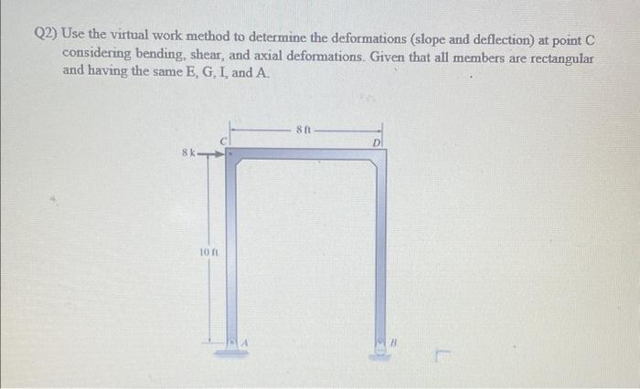 Solved 22) Use the virtual work method to determine the | Chegg.com