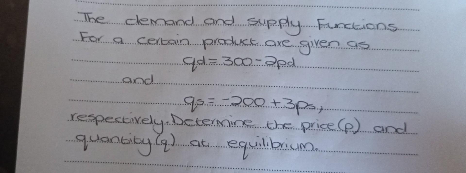 Solved The demand and supply functions. For a certain | Chegg.com