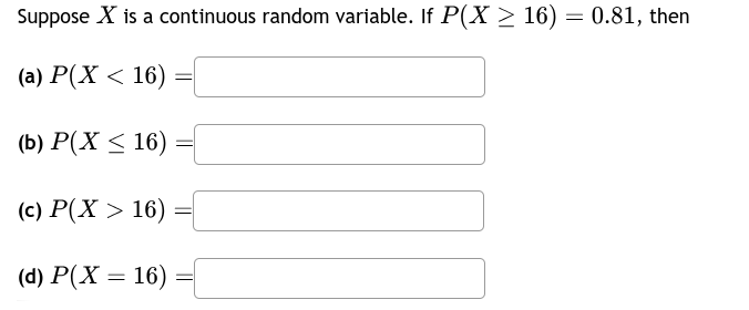 Solved Suppose x is ﻿a continuous random variable. | Chegg.com