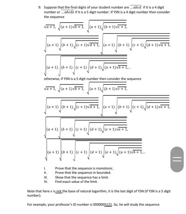 Solved 3. Suppose that the final digits of your student | Chegg.com