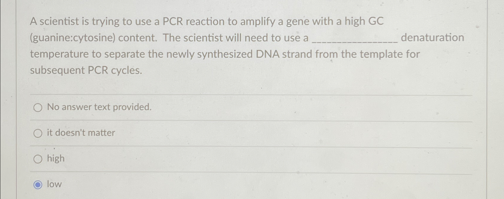 Solved A scientist is trying to use a PCR reaction to | Chegg.com