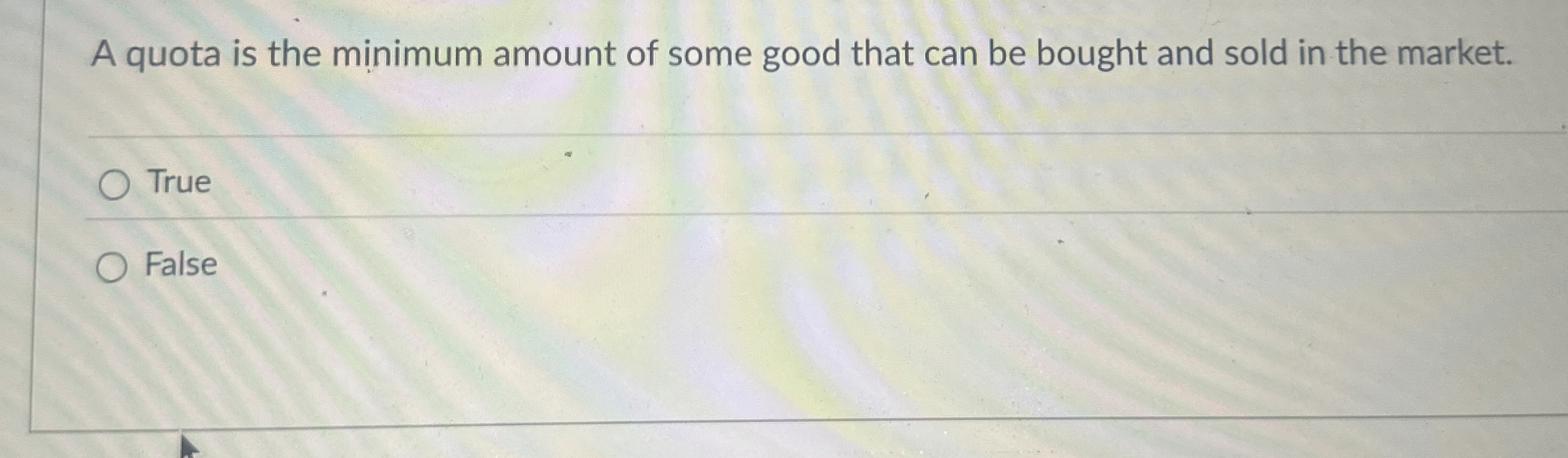 Solved A quota is the minimum amount of some good that can | Chegg.com