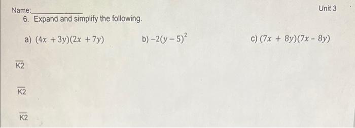 Solved 7. Factor the following AND list the type of | Chegg.com
