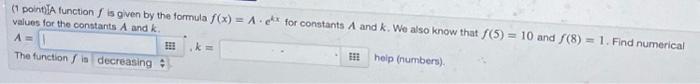 Solved (1 point) A function f is given by the formula f(x) = | Chegg.com