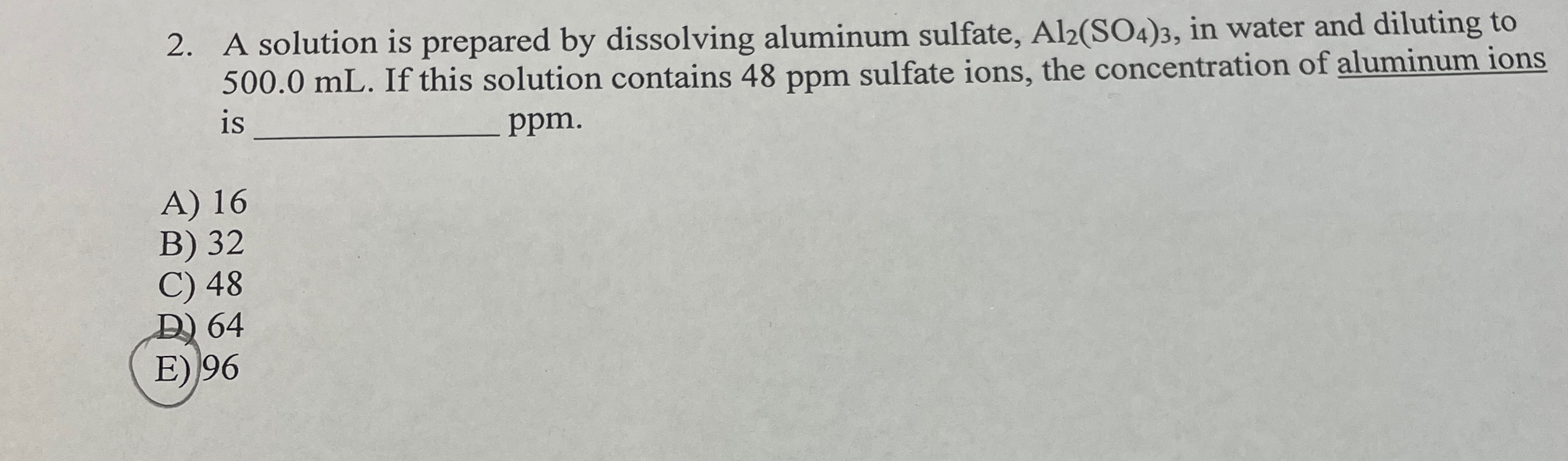 Solved A solution is prepared by dissolving aluminum | Chegg.com