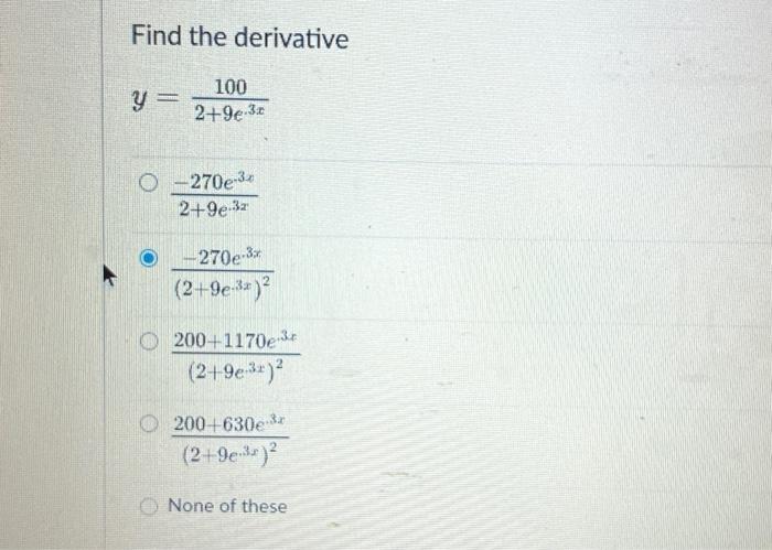 Solved Find the derivative | Chegg.com