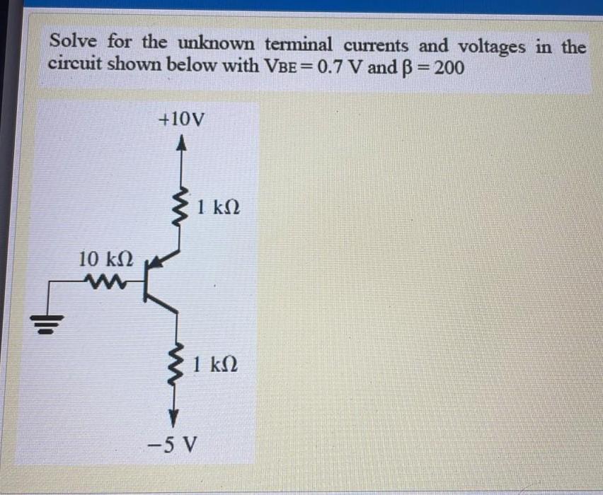 Solved Solve for the unknown terminal currents and voltages | Chegg.com
