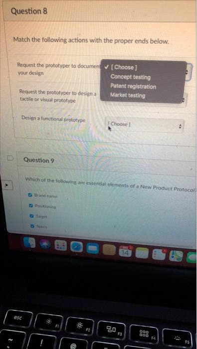 Solved Question 8 Match the following actions with the | Chegg.com