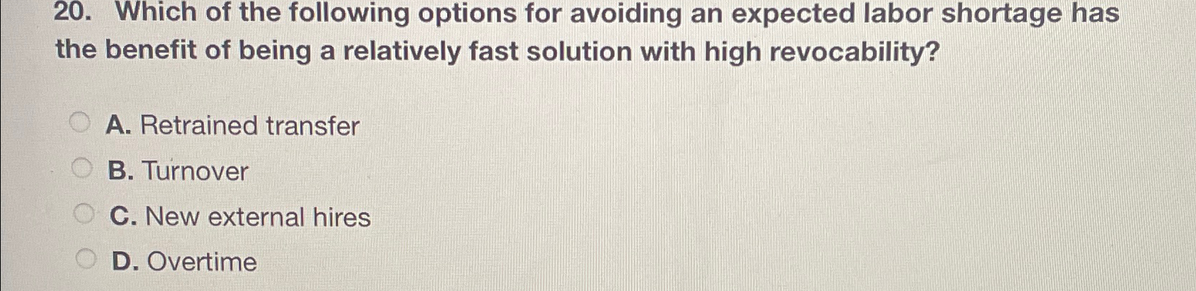 Solved Which of the following options for avoiding an | Chegg.com