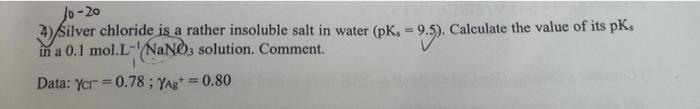 Solved 4) Silver chloride is a rather insoluble salt in | Chegg.com
