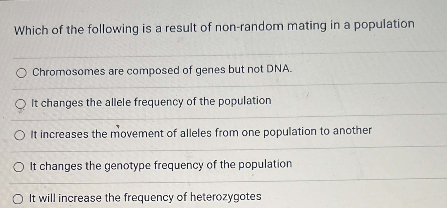 Solved Which of the following is a result of non-random | Chegg.com