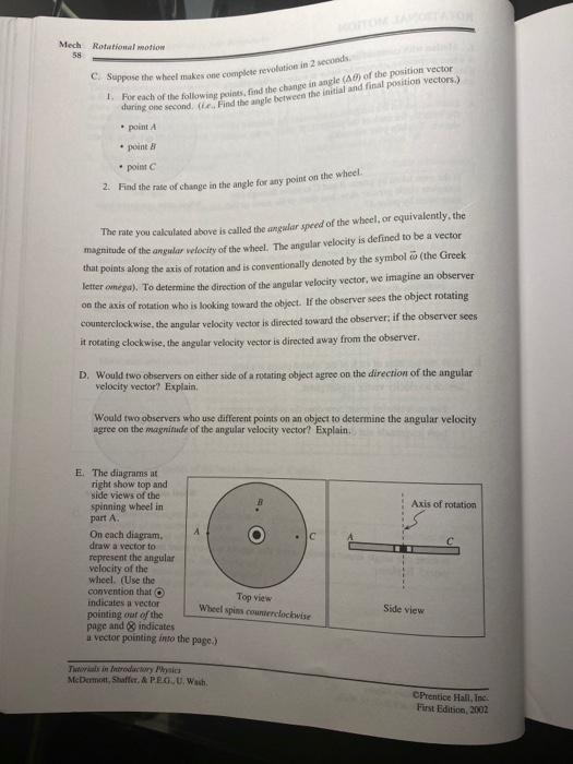 Solved ROTATIONAL MOTION Mech 57 1. Motion with constant | Chegg.com
