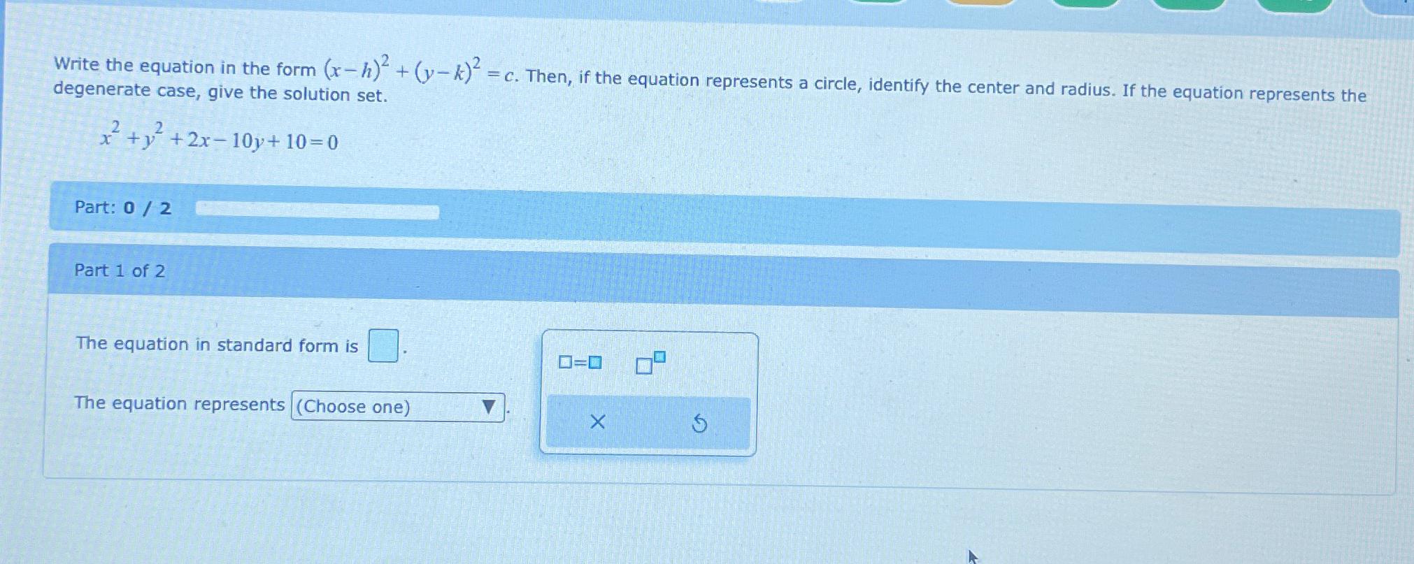 solved-write-the-equation-in-the-form-x-h-2-y-k-2-c-chegg