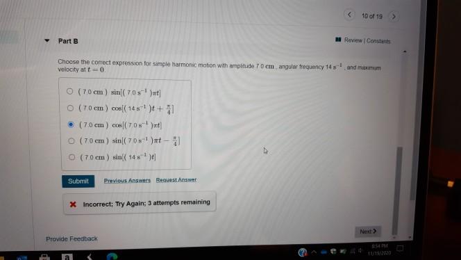 Solved 10 of 19 Part B Review Constants Choose the correct | Chegg.com