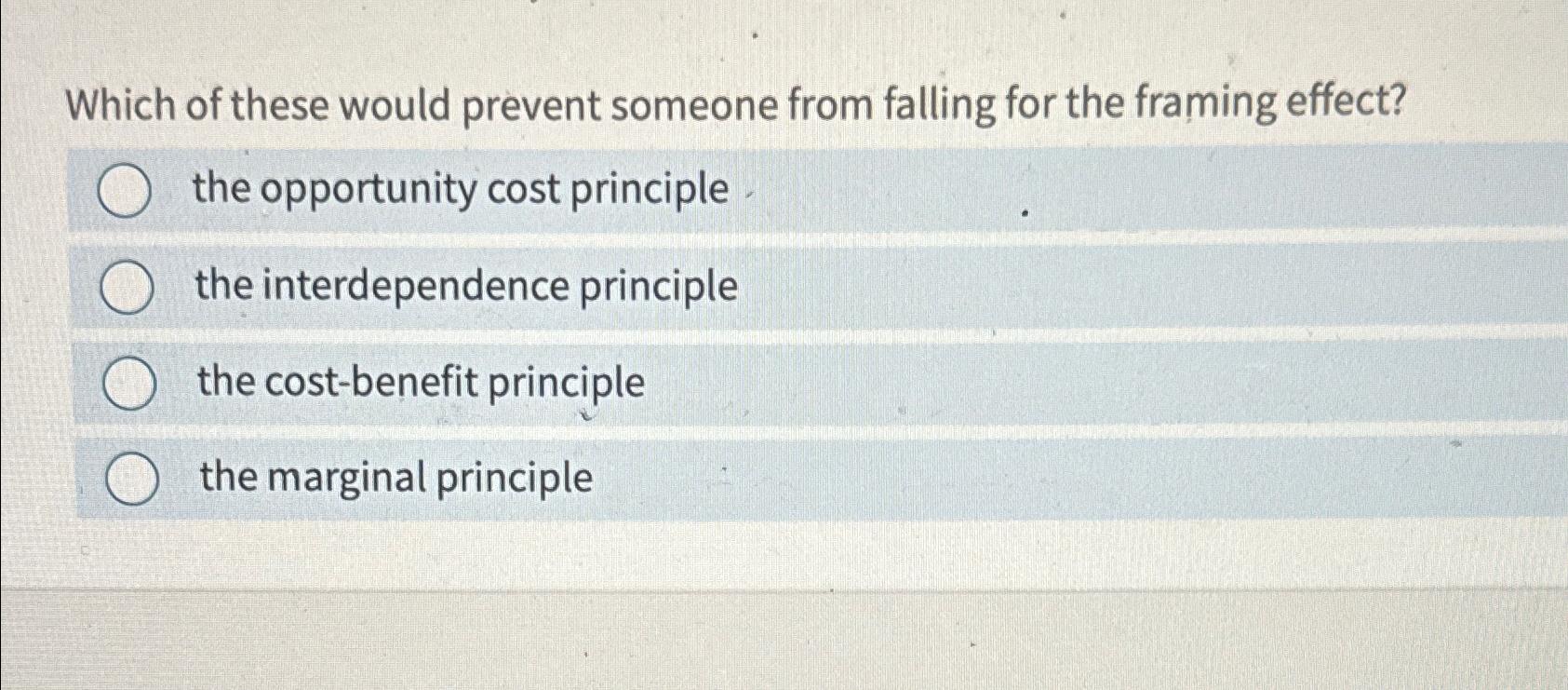 Solved Which of these would prevent someone from falling for | Chegg.com