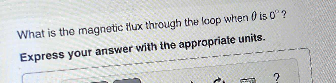 Solved What is the magnetic flux through the loop when θ ﻿is | Chegg.com