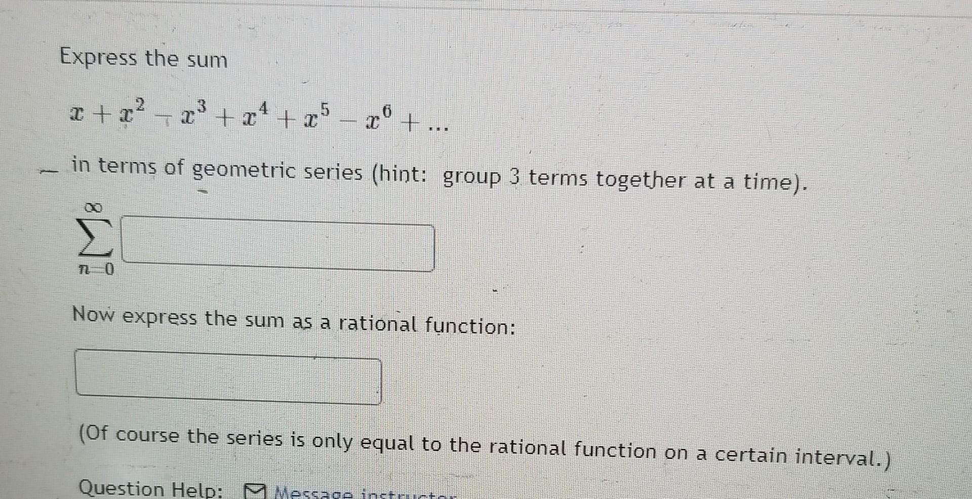 Solved Express The Sum X X2−x3 X4 X5−x6 … In Terms Of
