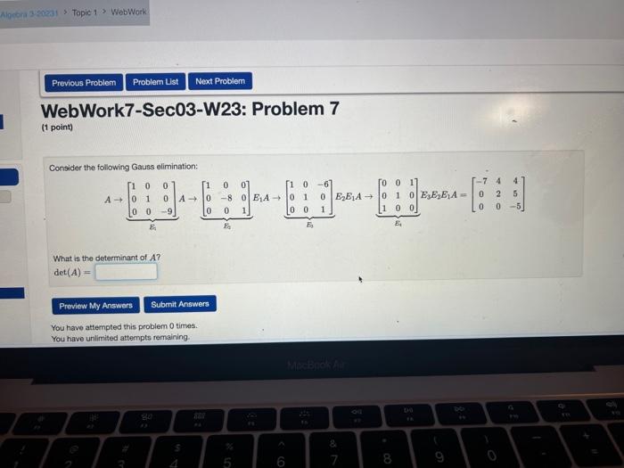 Solved Consider the following Gauss elimination: | Chegg.com