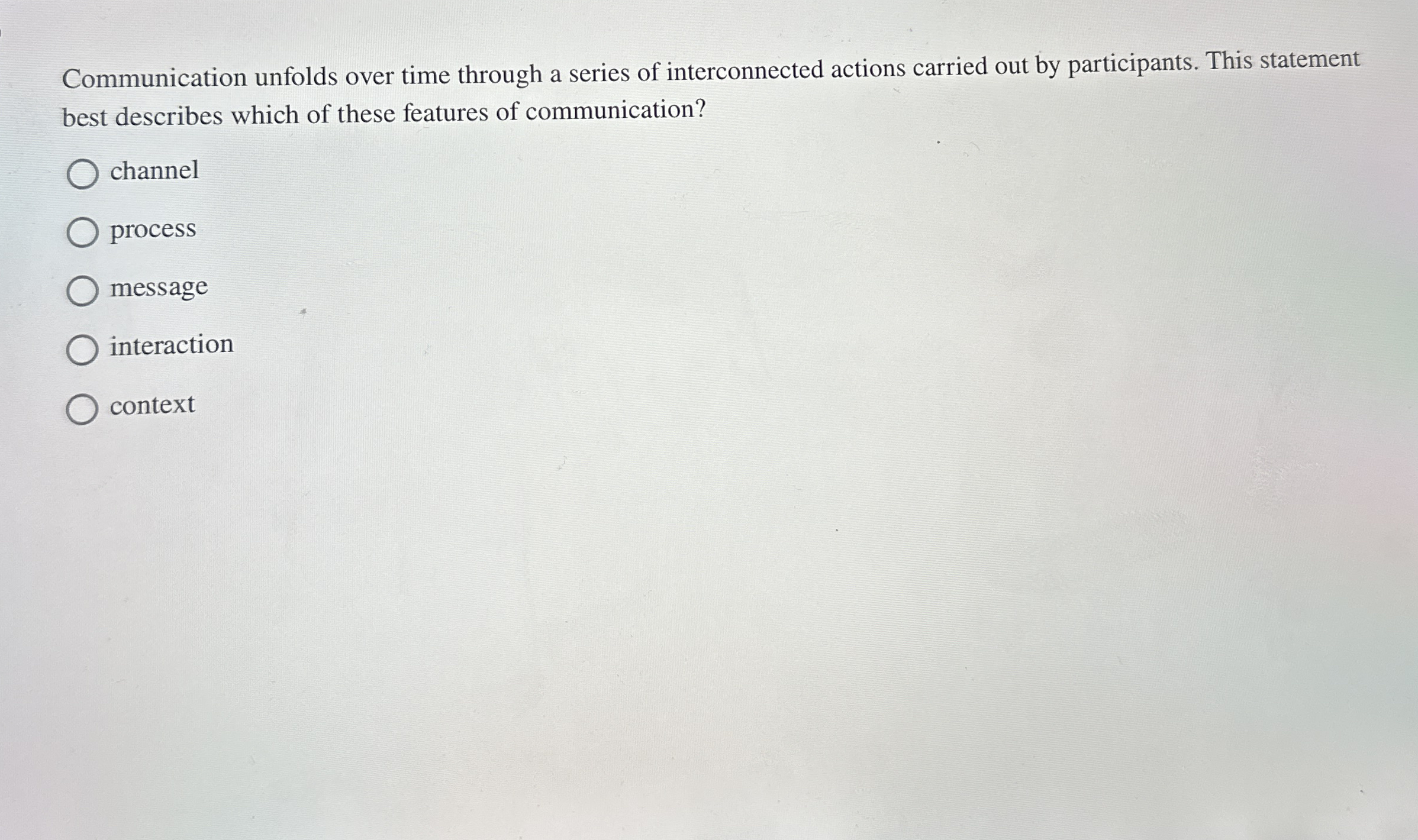 Solved Communication unfolds over time through a series of | Chegg.com