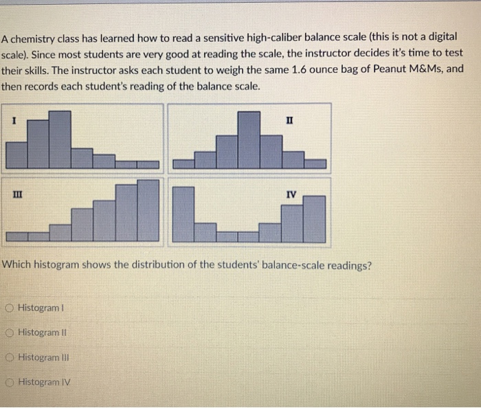 Solved A chemistry class has learned how to read a sensitive | Chegg.com