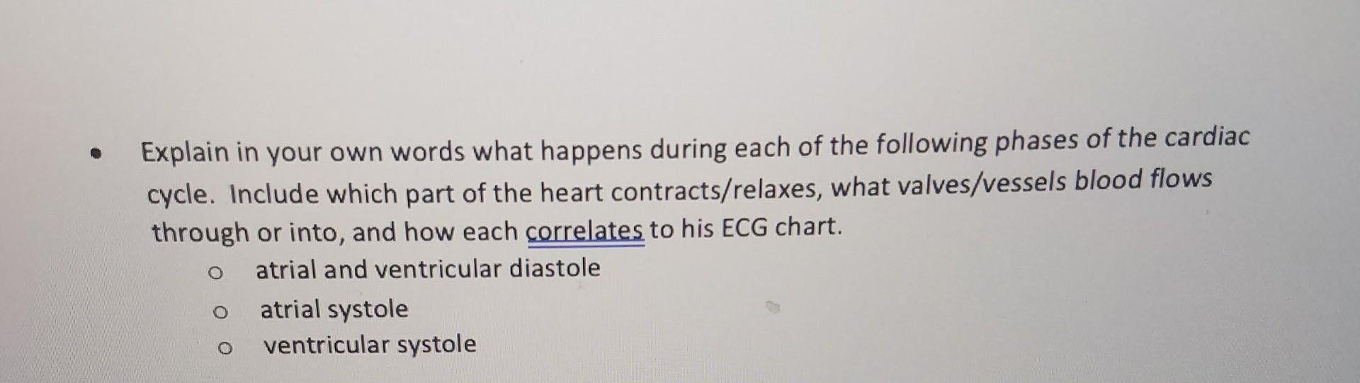 Solved Explain in your own words what happens during each of | Chegg.com