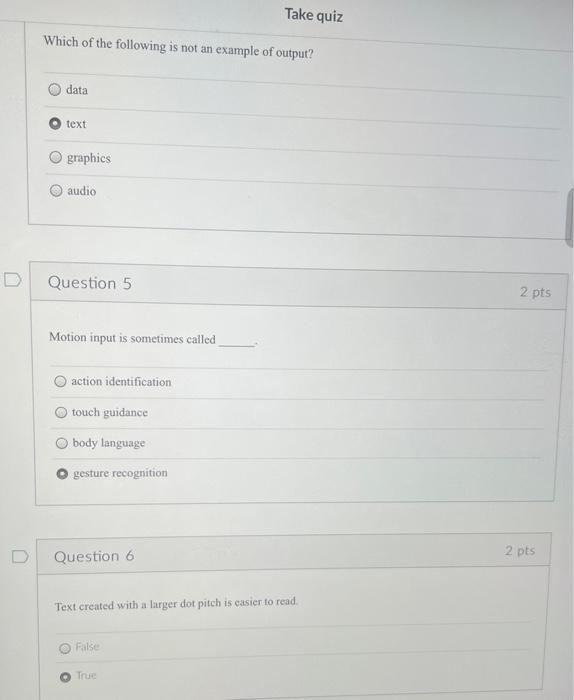 Solved Input is the action of instructing hardware nunning a | Chegg.com