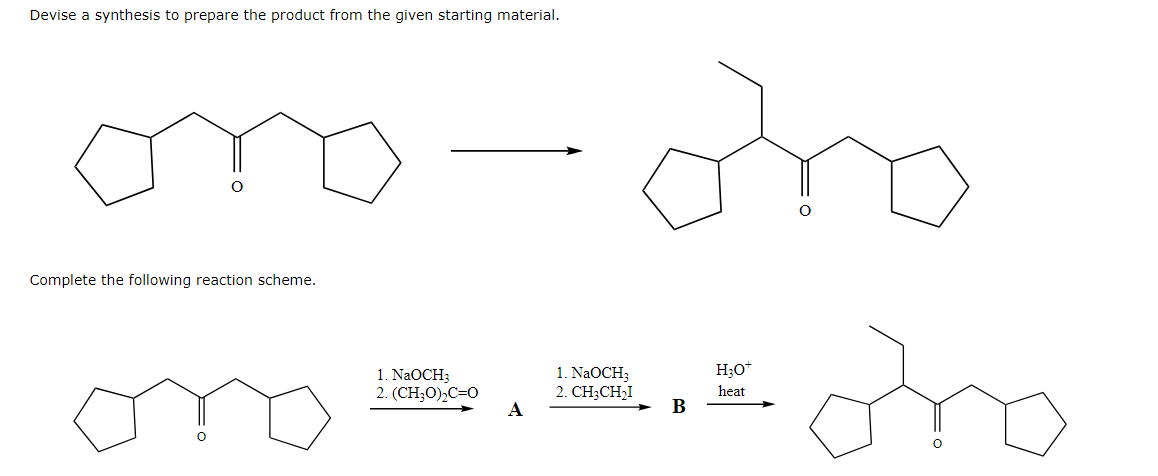Solved Devise a synthesis to prepare the product from the | Chegg.com