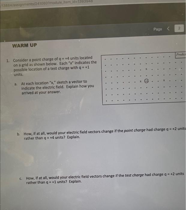 Solved 1. Consider a point charge of q=+4 units located on a | Chegg.com
