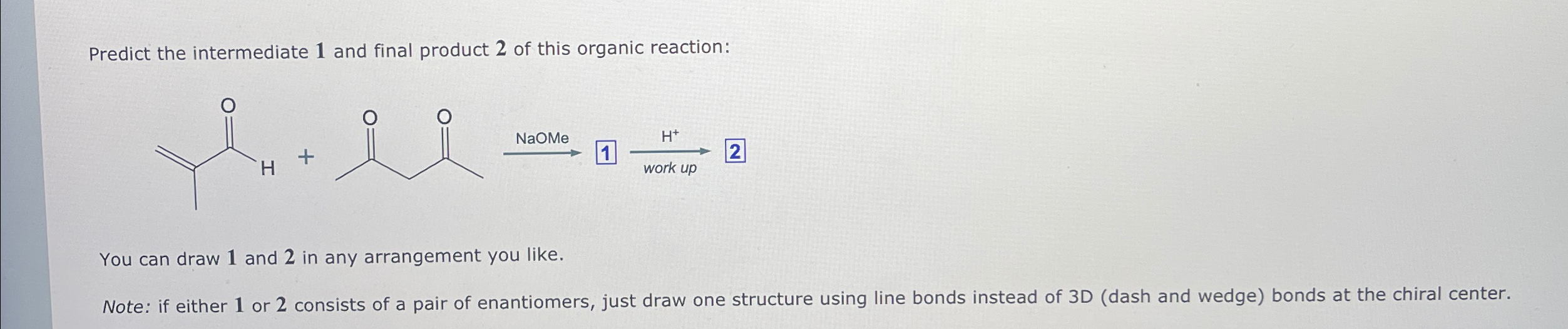 Solved Predict the intermediate 1 ﻿and final product 2 ﻿of | Chegg.com