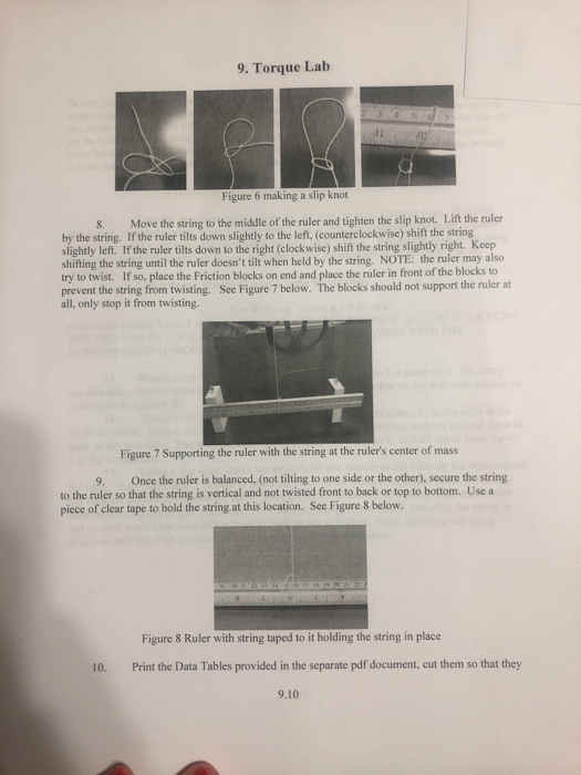 9. TORQUE LAB Date: Name: Procedure I & II Torque | Chegg.com