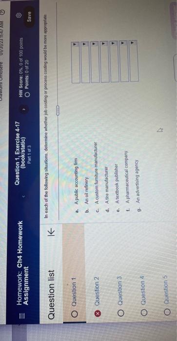 Solved estion list In each of the following situations, | Chegg.com