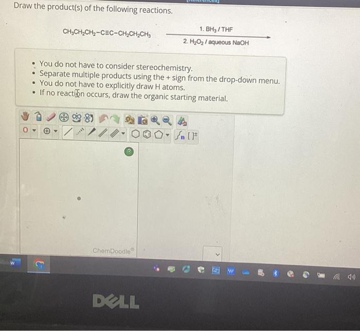 Solved Draw the product(s) of the following reactions. | Chegg.com