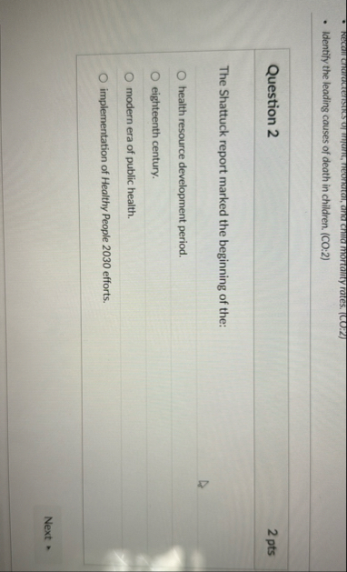Solved Recain characteristics of mianic, neonata, ana child | Chegg.com