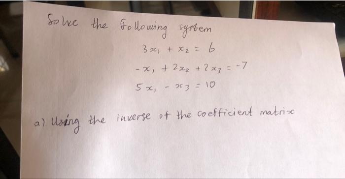 Solved Solve the Following system | Chegg.com