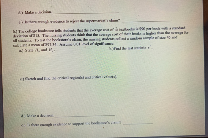 Solved 3.) Find the critical values and critical regions | Chegg.com