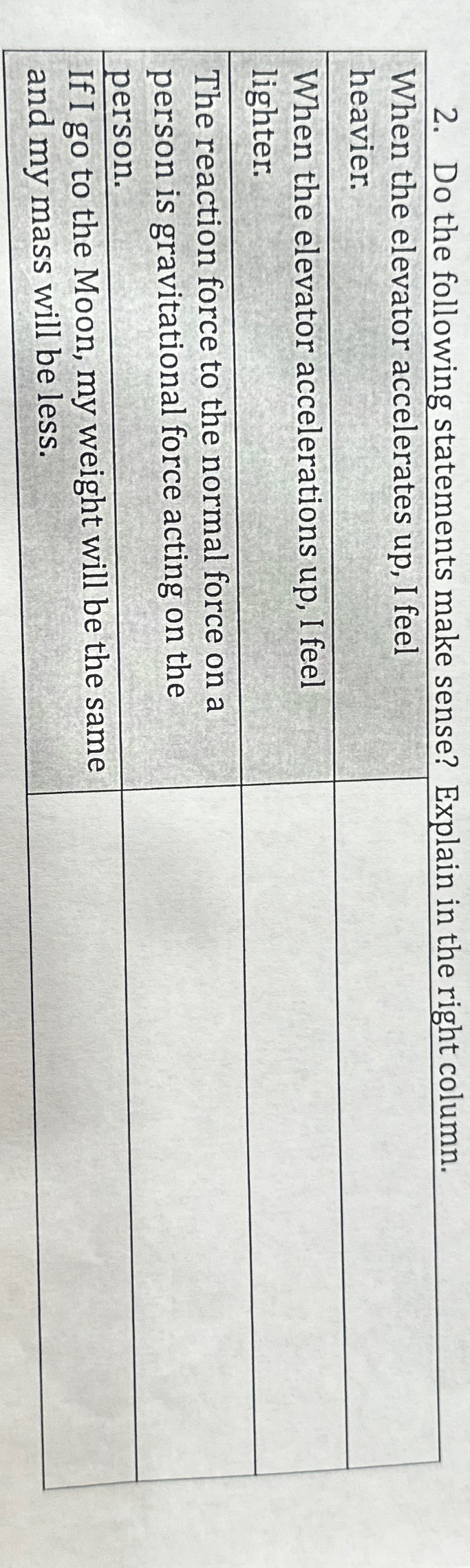 Solved Do the following statements make sense? Explain in | Chegg.com