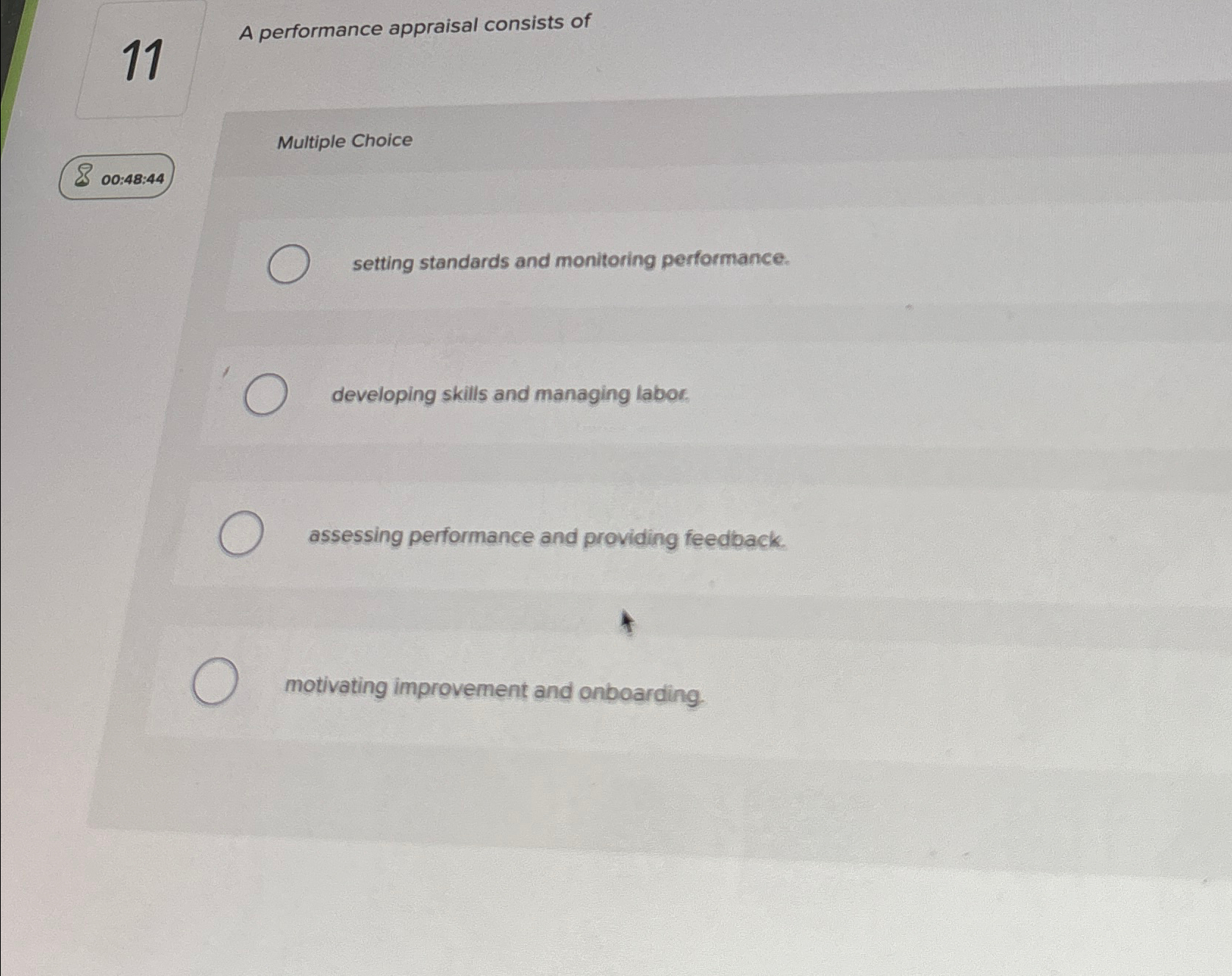 Solved 11A performance appraisal consists ofMultiple | Chegg.com
