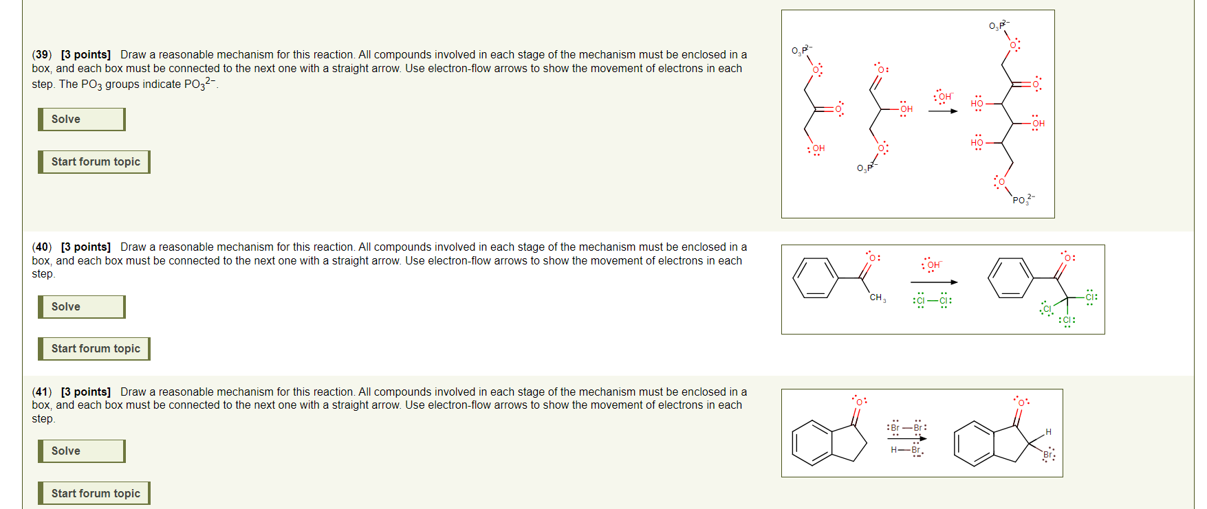 Solved Can you please show the mechanisms for each of these | Chegg.com