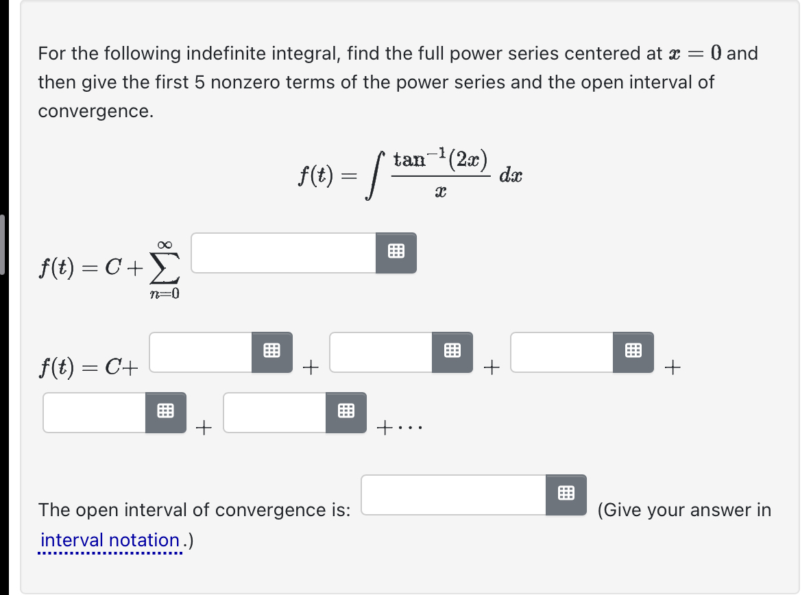 Solved For the following indefinite integral, find the full | Chegg.com