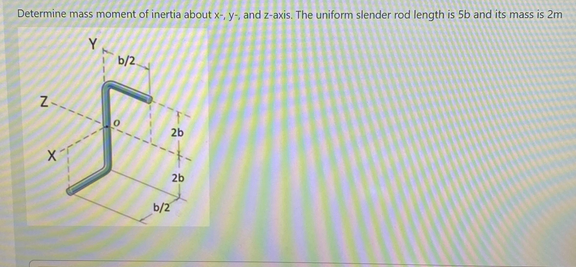 Solved Determine mass moment of inertia about x-,y-, ﻿and | Chegg.com