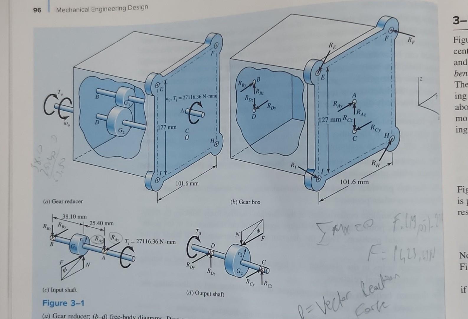 Solved Figure 3-1a shows a simplified rendition of a gear | Chegg.com