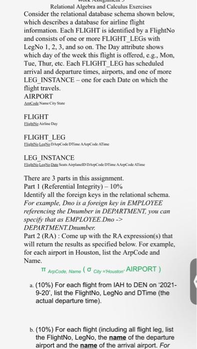 Solved Relational Algebra and Calculus Exercises Consider | Chegg.com