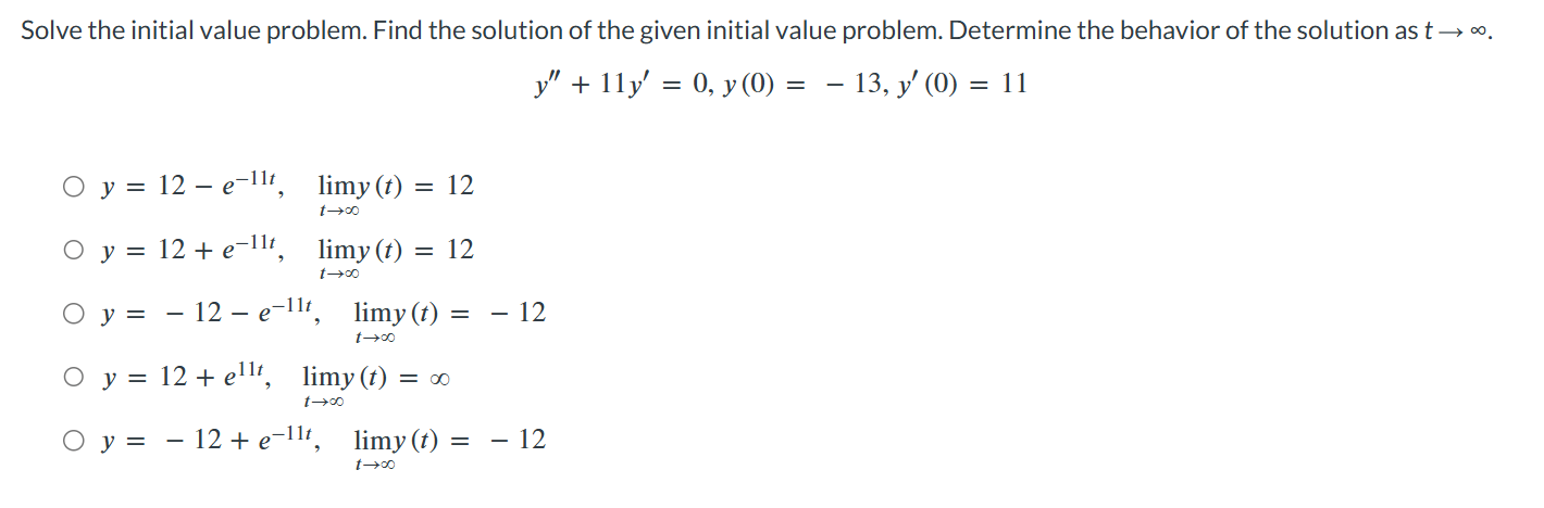 Solved Solve the initial value problem. Find the solution of | Chegg.com