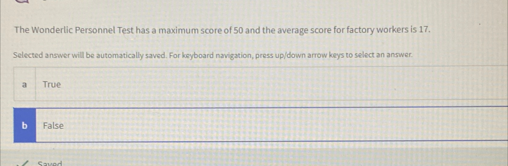 Solved The Wonderlic Personnel Test has a maximum score of | Chegg.com