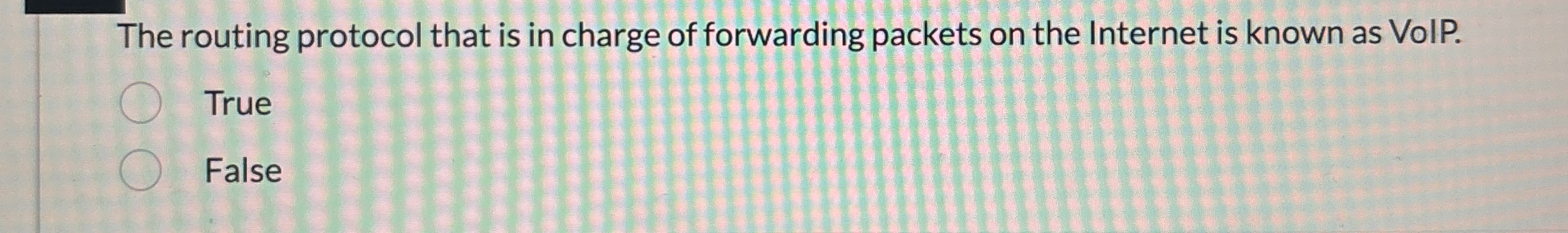 Solved The routing protocol that is in charge of forwarding | Chegg.com